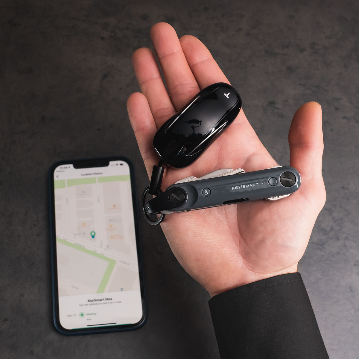 KeySmart Mini Minimalist Key Holder Black