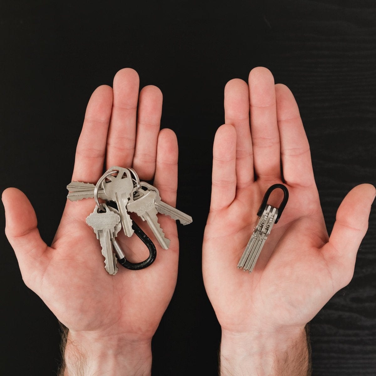 KeySmart Mini Minimalist Key Holder Black
